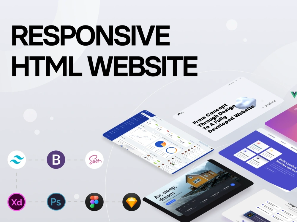 Responsive HTML website from PSD / XD / FIGMA / Sketch | Upwork