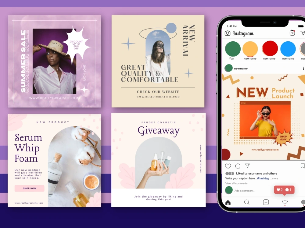 30 unique social media posts designs for the whole month | Upwork