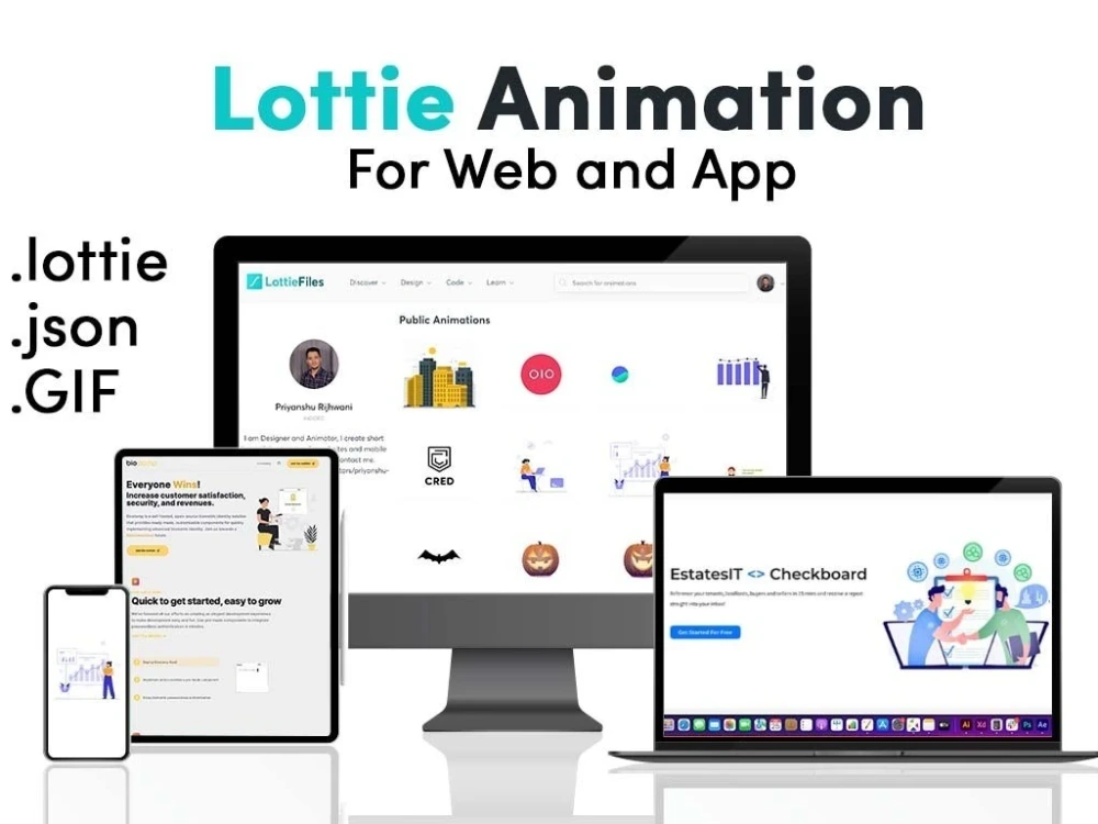 Lottie animation custom Lottie animated Logos, Icons, GIF, and ...
