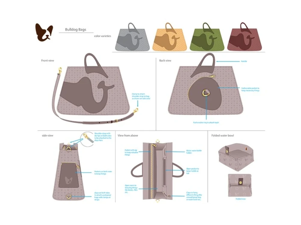 A Bag Design with measurement & manufacturing details | Upwork