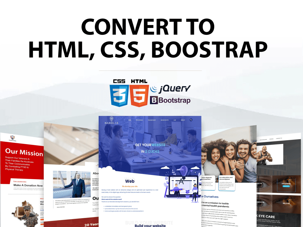 Convert xd, PSD, figma to HTML responsive website | Upwork