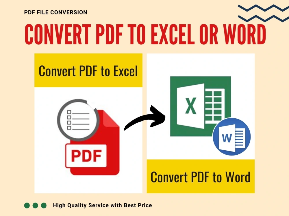 Your PDF converted into editable excel or word document | Upwork