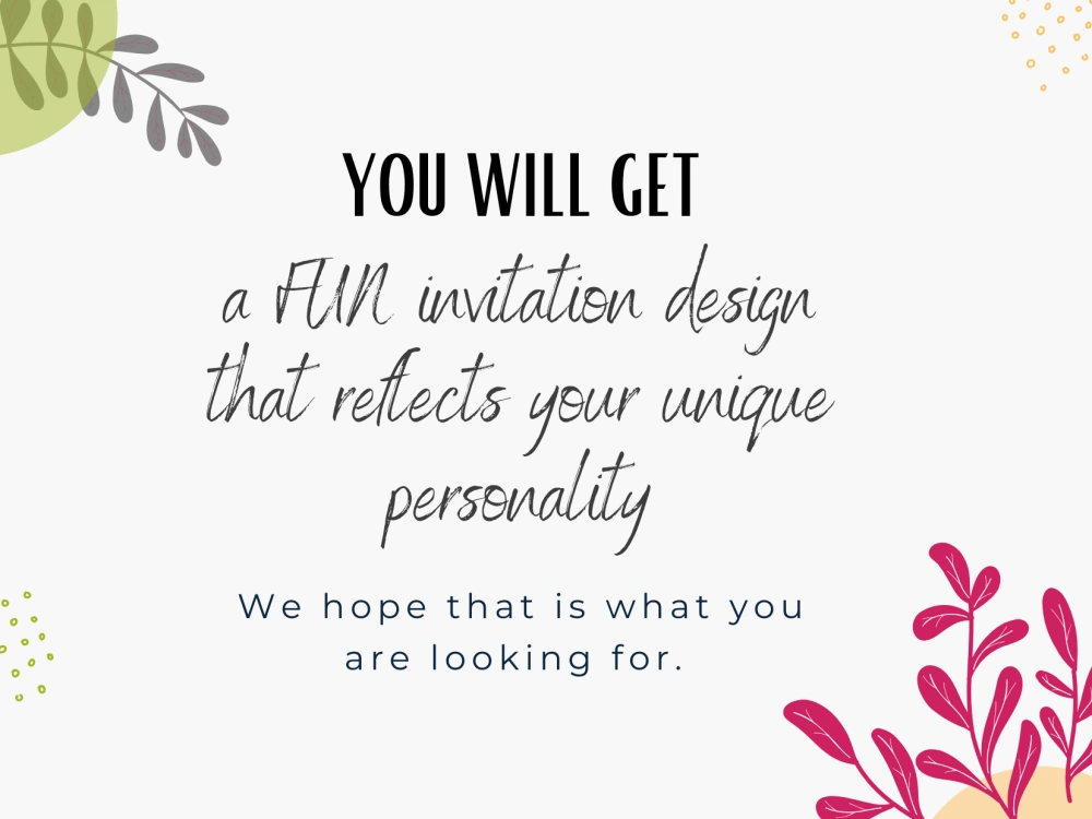 A FUN invitation design that reflects your unique personality | Upwork