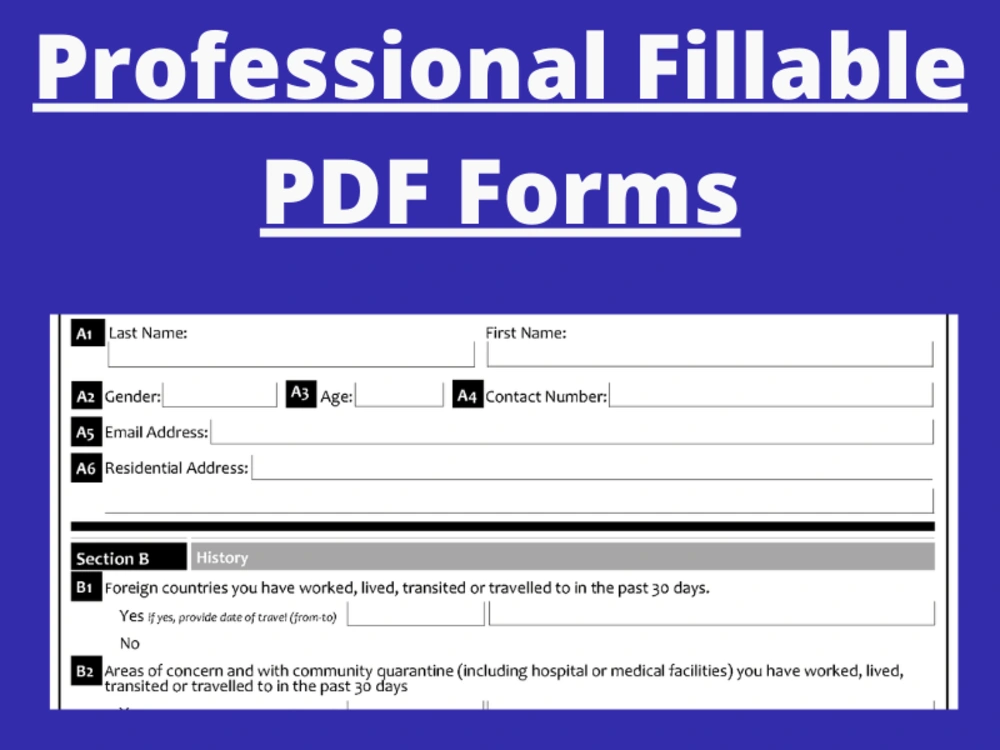 A fillable pdf form at a very low cost. | Upwork