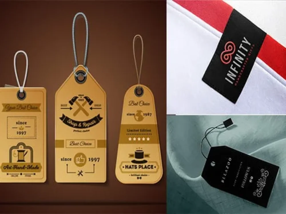 Design of clothing tags, neck label, hangtag, shirt tag for you | Upwork