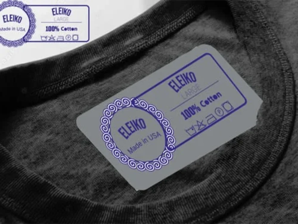 Design of clothing tags, neck label, hangtag, shirt tag for you | Upwork