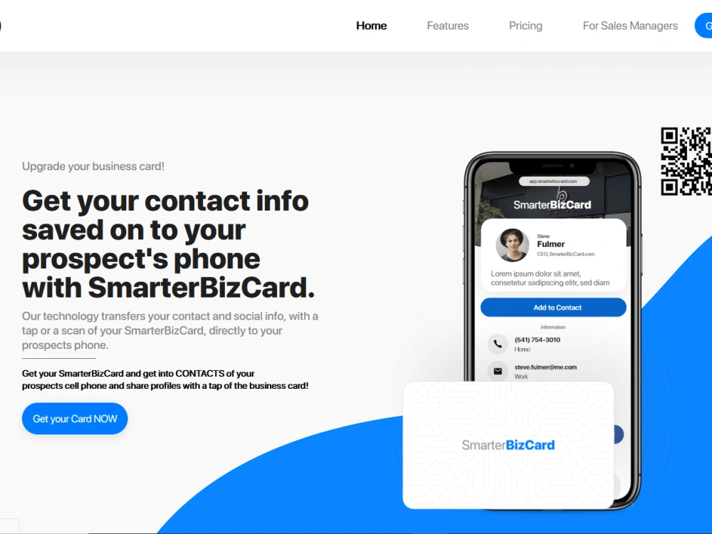 A smart business card management system with QR code generator | Upwork