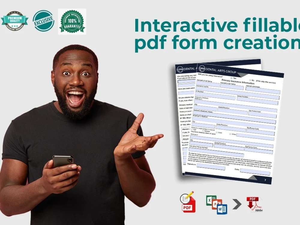 Interactive Fillable Pdf Form With Fully Editable Functionality Upwork
