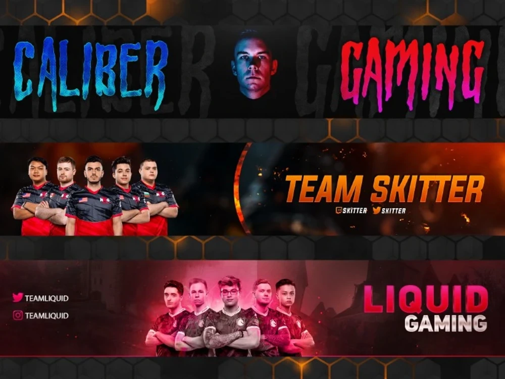 A professional gaming banner for YouTube, Twitter, Twitch and Discord ...