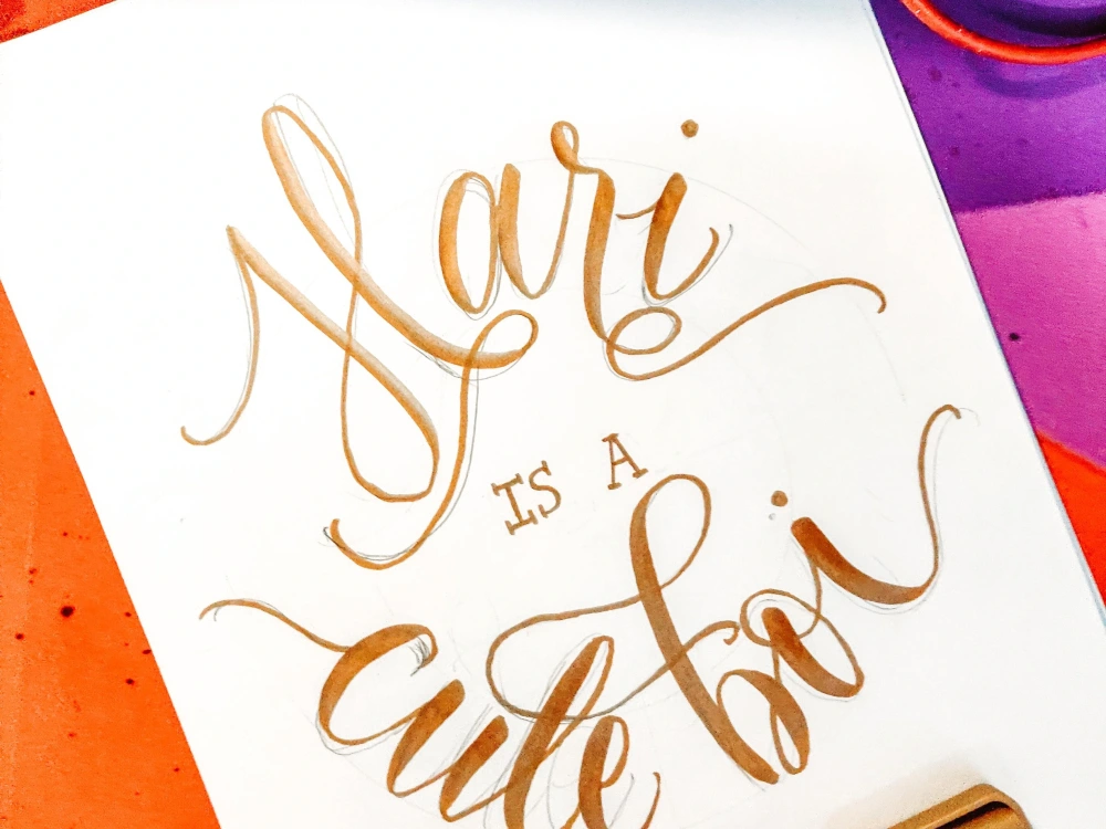 A calligraphed quote printable poster | Upwork