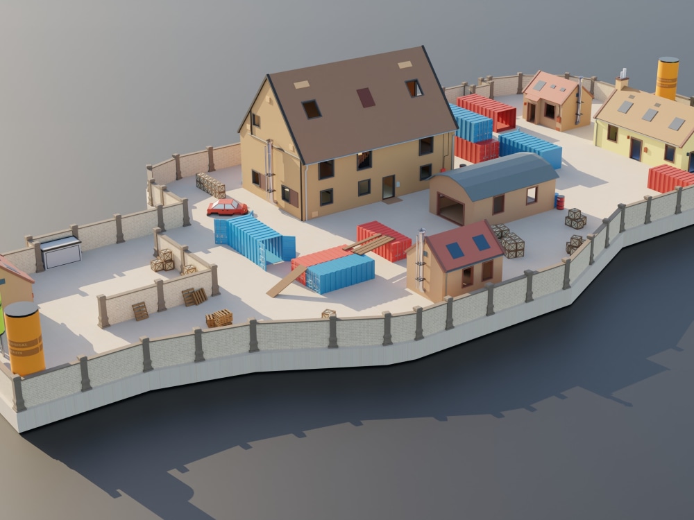 A Low-poly and Multiple level TDM map for a Game | Upwork