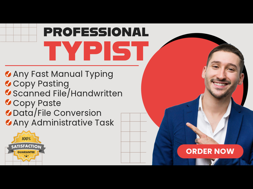 Data entry, fast typing, copy paste, web research, file conversion and more | Upwork