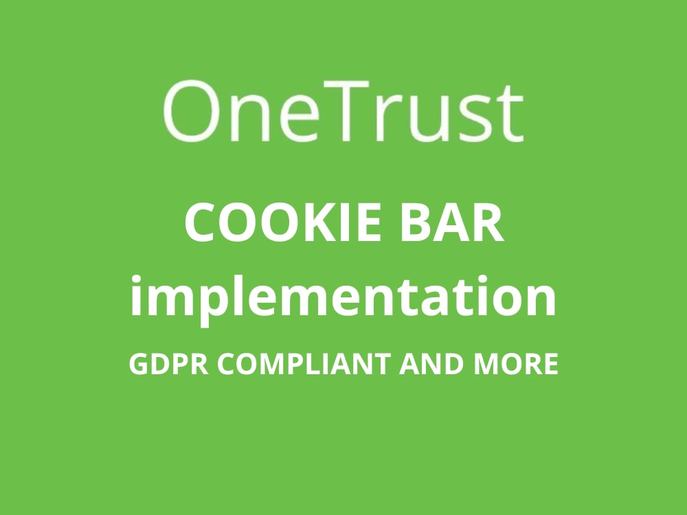 A Cookie Bar installation on website - Onetrust | Upwork