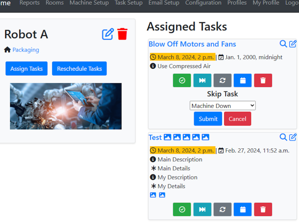 A dashboard for assigning and tracking maintenance tasks | Upwork