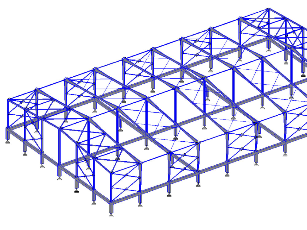 A complete 3d model & design of Steel and RCC structure.( staad pro ...