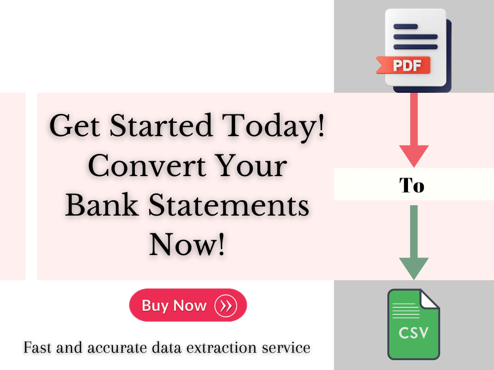 Convert PDF Bank Statements to CSV file | Upwork