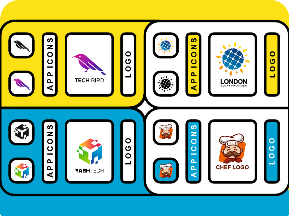 App icon logo design with brand identity art | Upwork