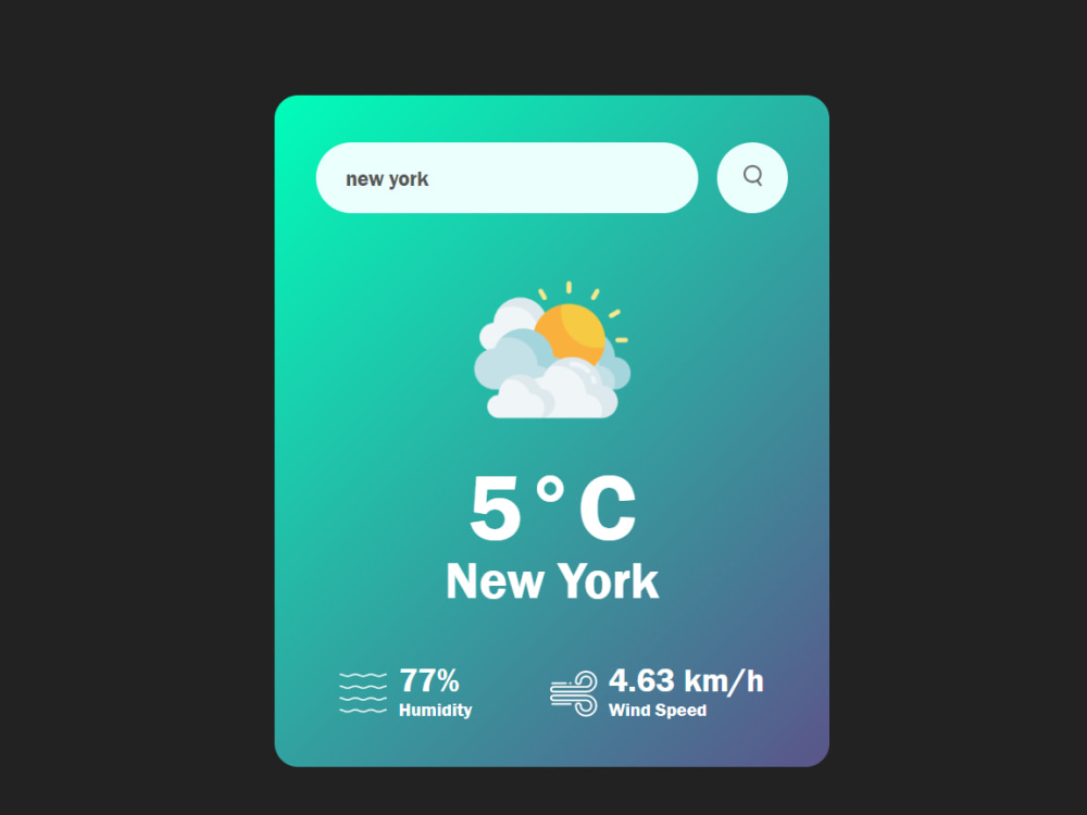 A Weather Application used to check Weather of a different cities ...