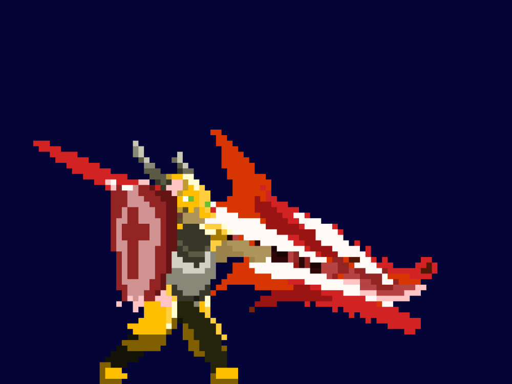 A pixel art character design and attack animation | Upwork