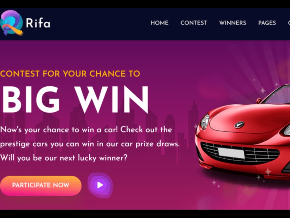 Raffle website, competition and giveaway website for your raffle ...