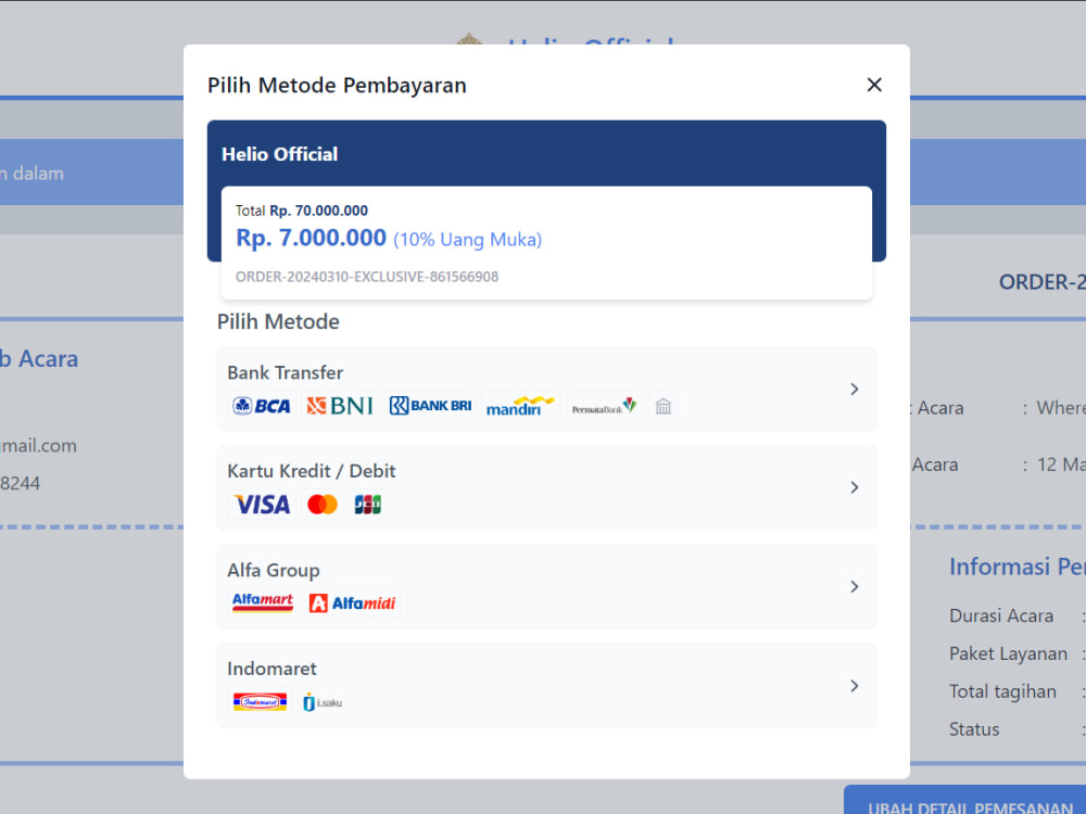 Event Organizer Service Order Mangement Information System | Upwork