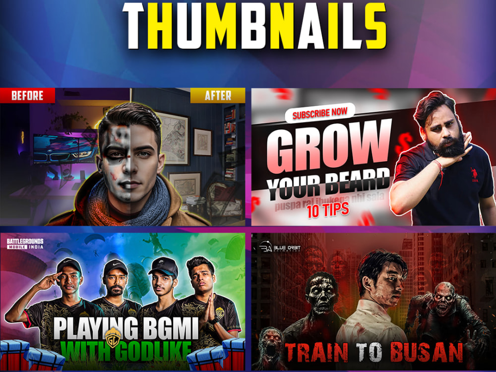 Amazing Youtube Thumbnails Designs | Upwork