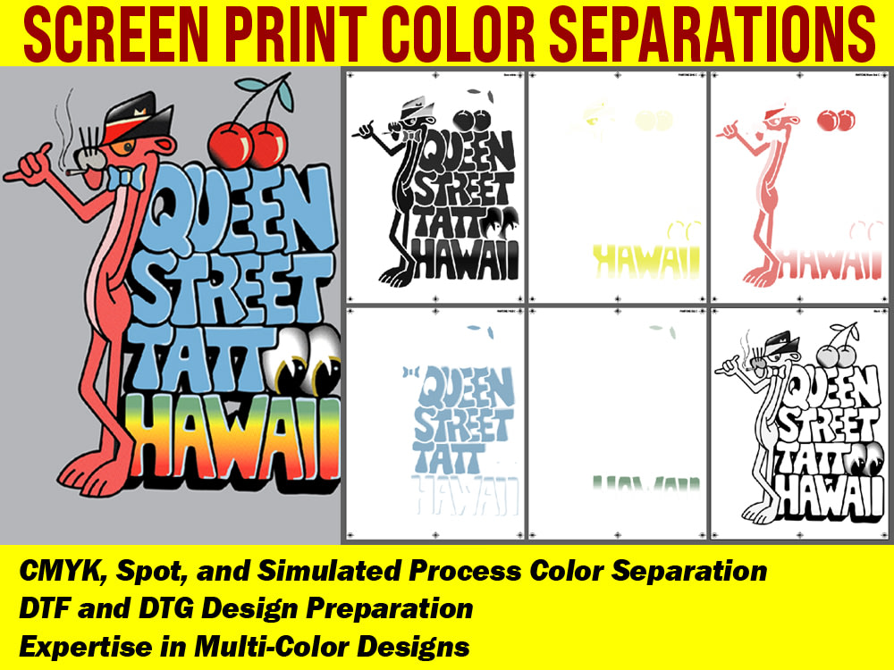 Color Separation | Spot |Simulated Process |CMYK for Screen Printing ...