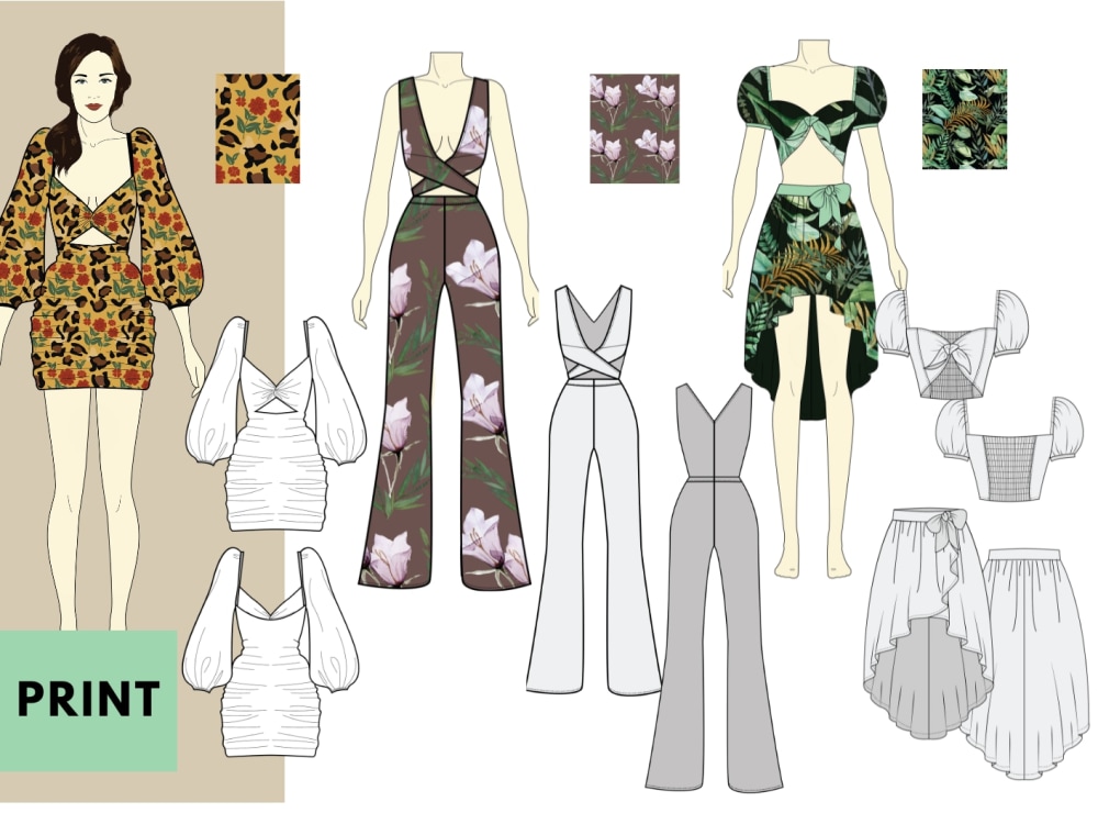 A Professional flat fashion sketches and technical drawing | Upwork