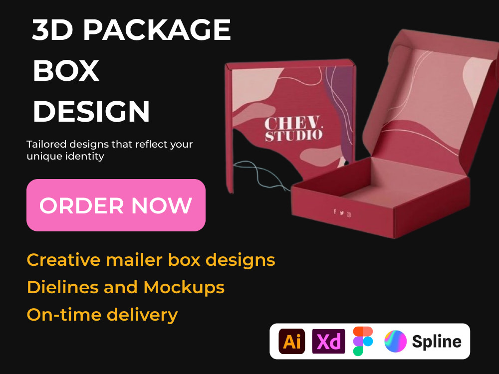 Product Packaging Design | Mailer Box Design|Figma, Spline, Adobe ...