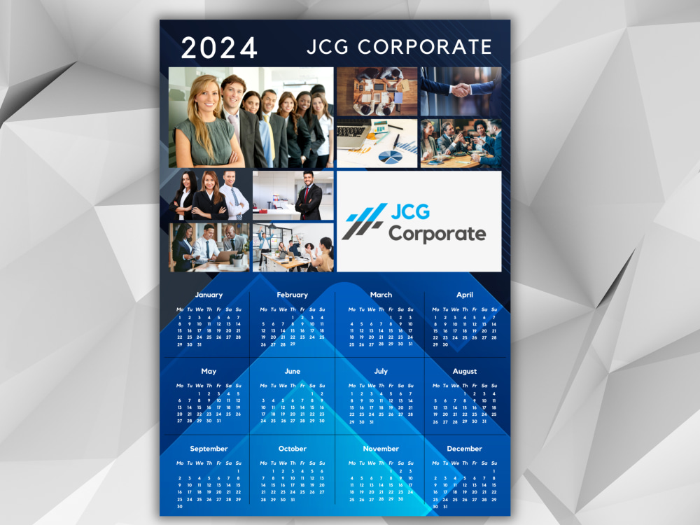 A printable company calendar, business card and flyer design | Upwork