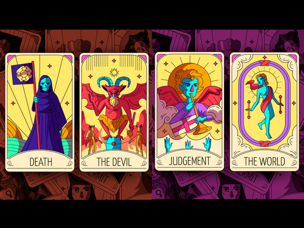 Tarot card, Oracle card character illustration art from your concept ...