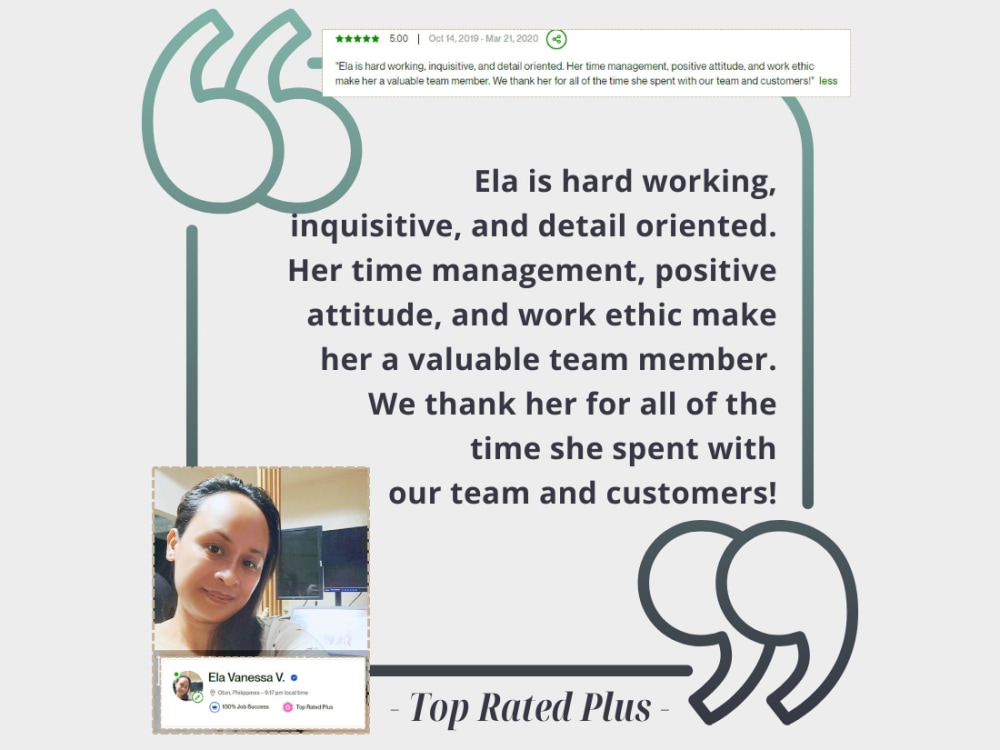 More time to focus on your business' back end processes. | Upwork