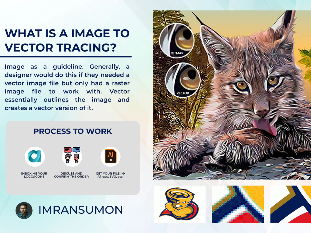 Your low image to vector manual tracing | Upwork