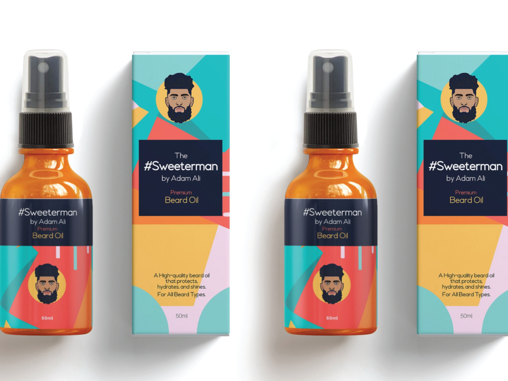 Beard oil label and box packaging | Upwork