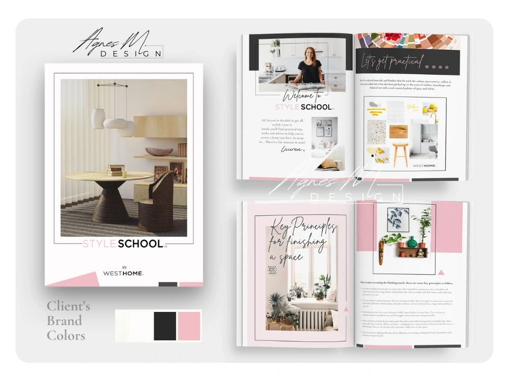 Clean and modern design workbook, catalog, e-book, planner, brochure ...
