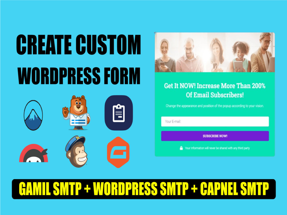 Customize wordpress form, contact form, gravity forms setup smtp | Upwork