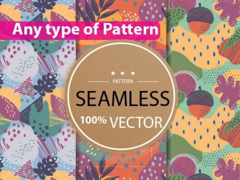 Custom seamless pattern design which will be 100% Vector | Upwork