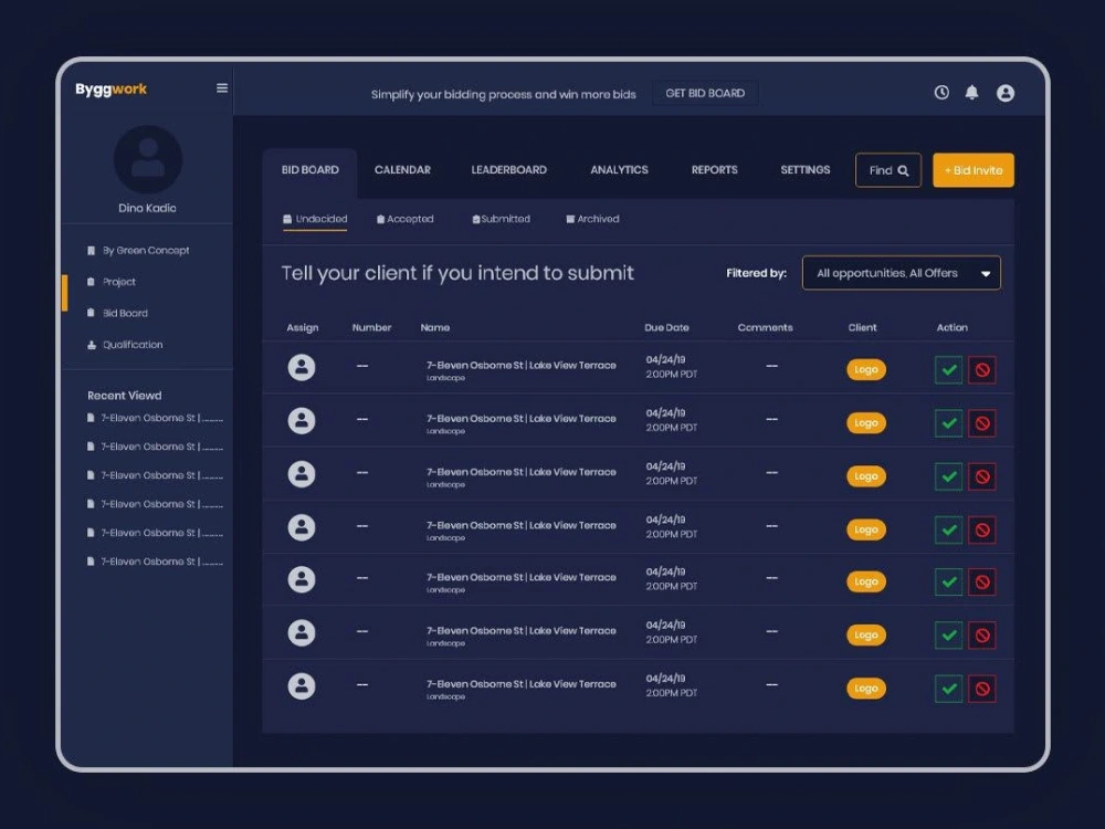 Dashboard/MVP UI UX design for your web application | Upwork