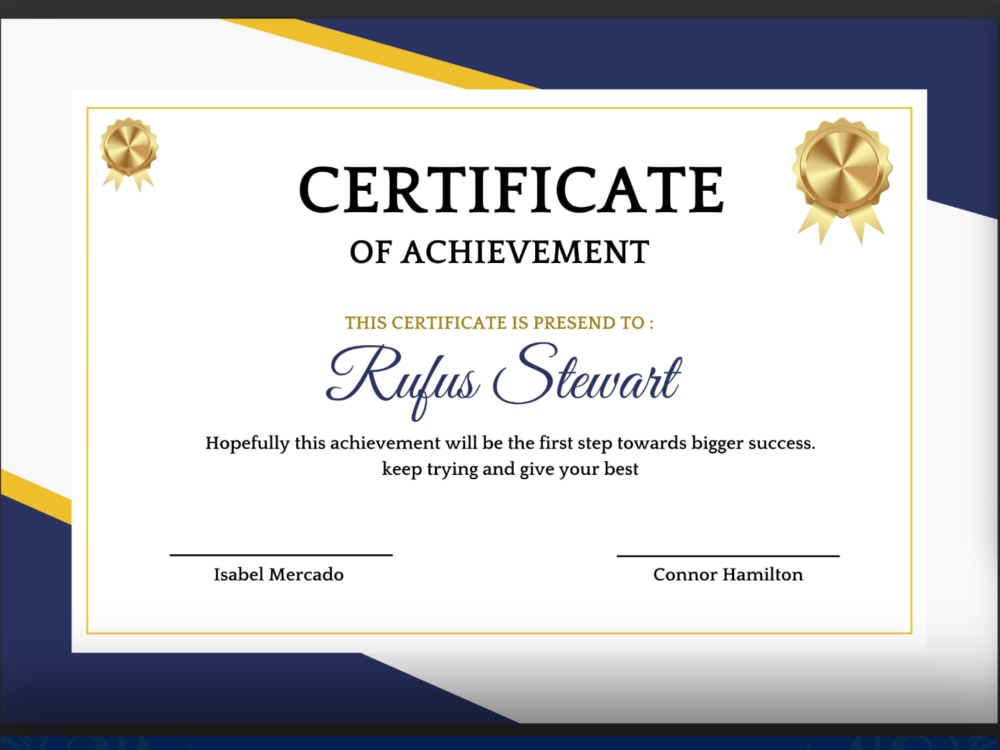 Custom Award Certificate and Professional Certificate Design | Upwork