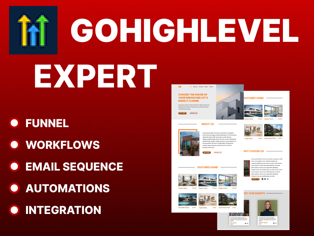 A gohighlevel funnel, gohighlevel website, gohighlevel workflow | Upwork