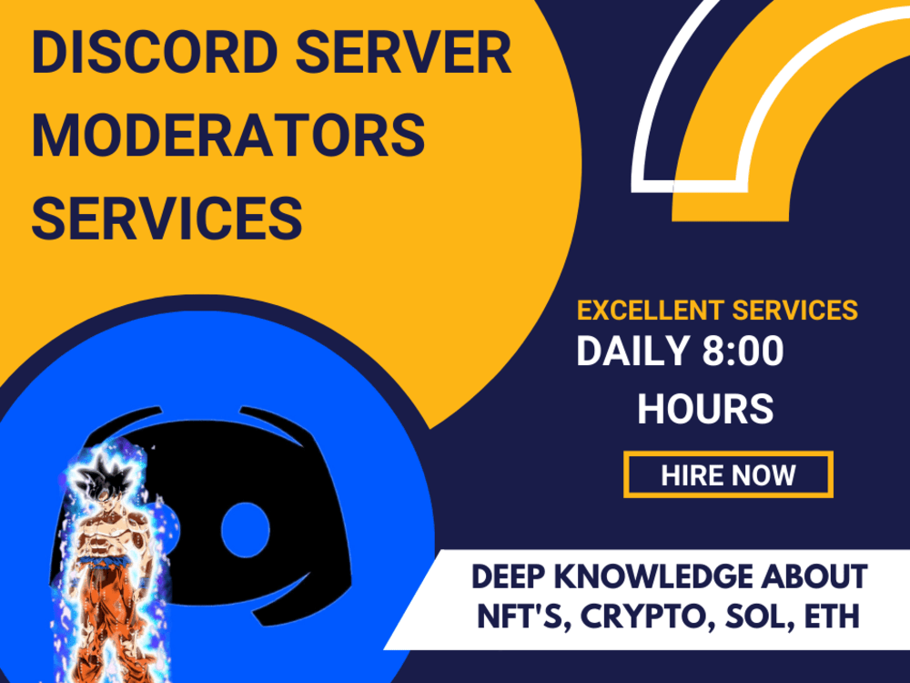 Discord server moderator for NFT projects | Upwork