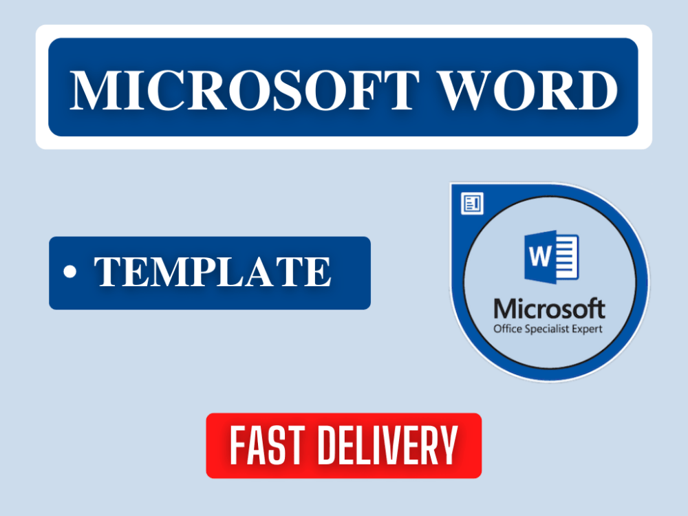 Customized Microsoft Word Template within 24 hours | Upwork