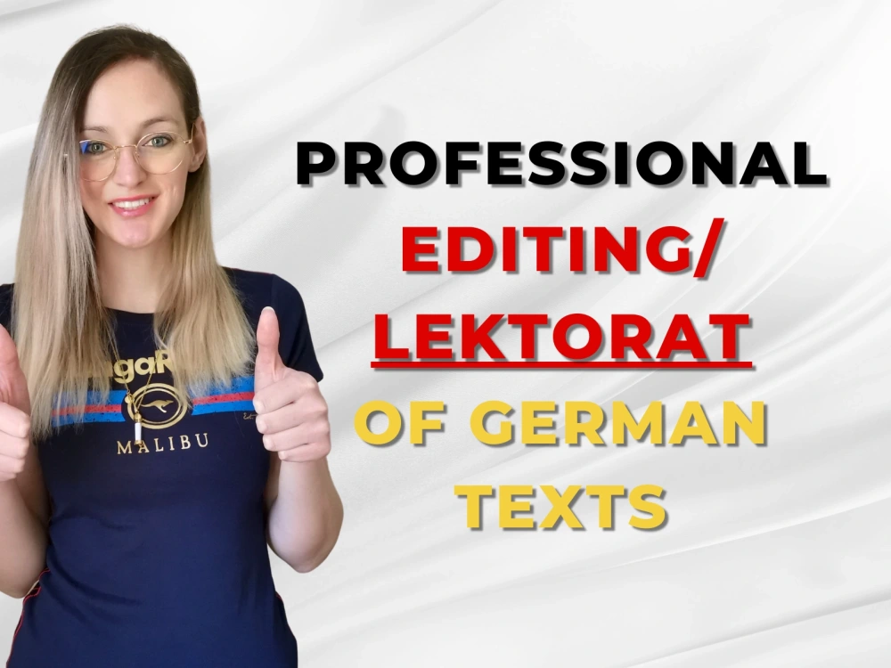 Professional proofreading and editing of your german text | Upwork