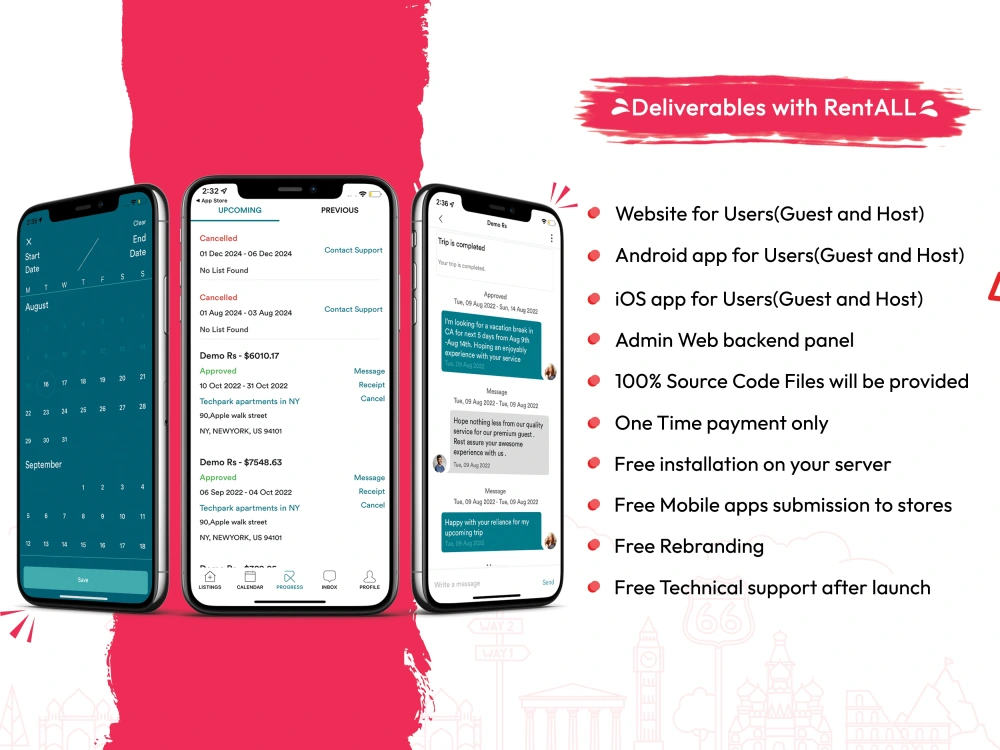 Website and mobile apps for property rental marketplace similar to ...