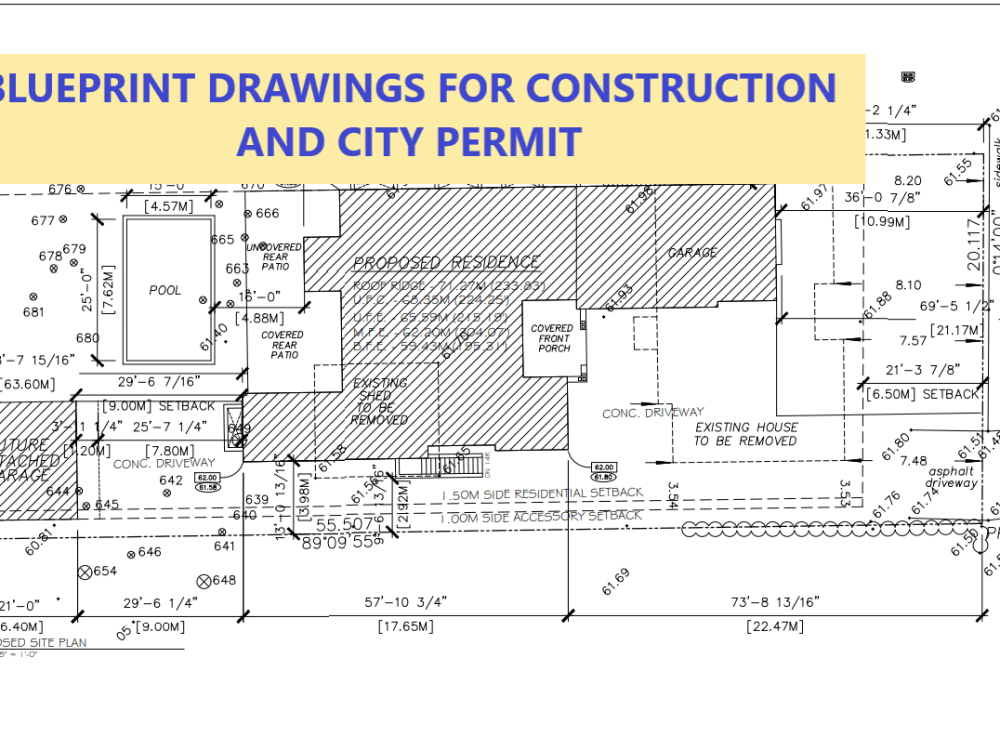 Permit & construction 2d architecture drawings for USA residential ...