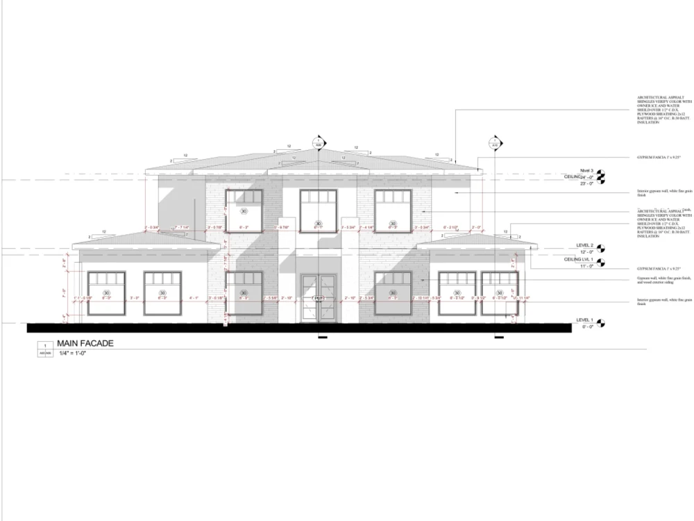 Sample Architectural Drawings Precise Existing Condition Elevations