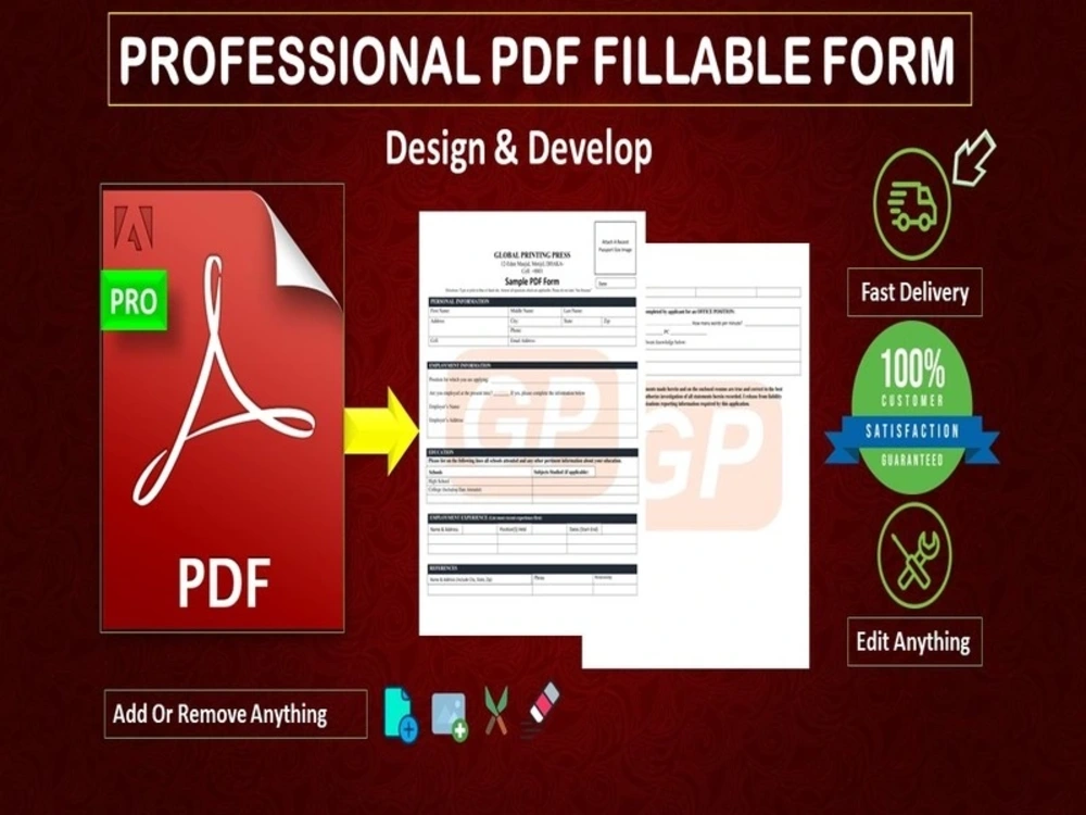 Professional Fillable PDF form made to order! | Upwork