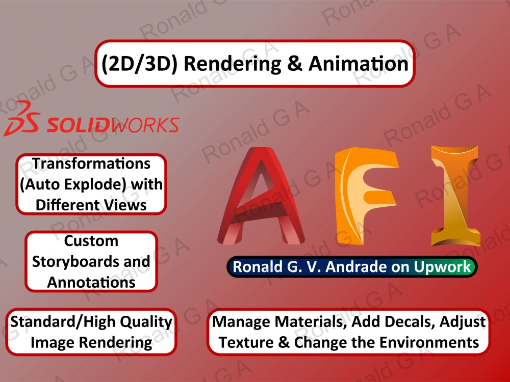 2D/3D Rendering and Animation of your 3D Parts and Assemblies | Upwork