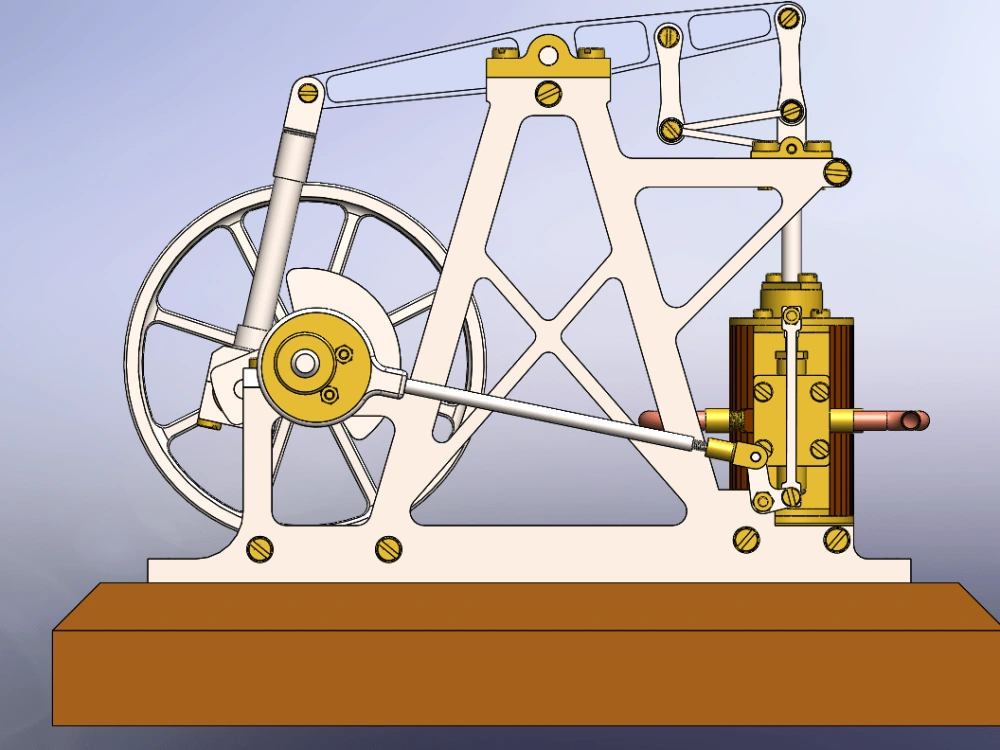 An amazing design of single cylinder balance beam steam engine | Upwork
