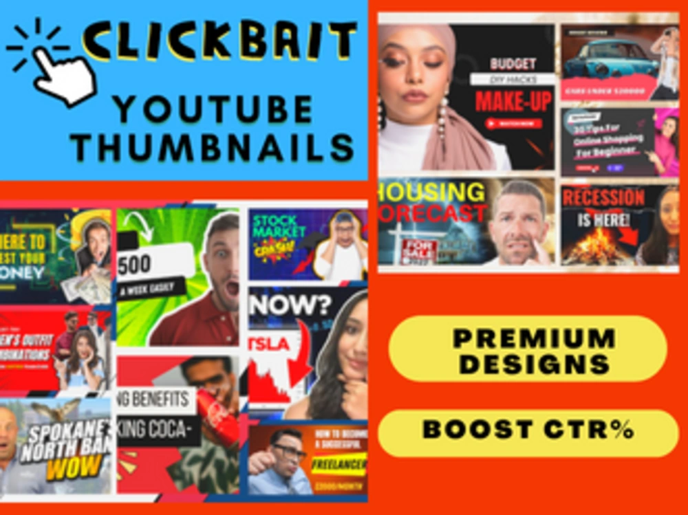 Eye catchy and clickbait YOUTUBE THUMBNAILS in 2-HOURS | Upwork